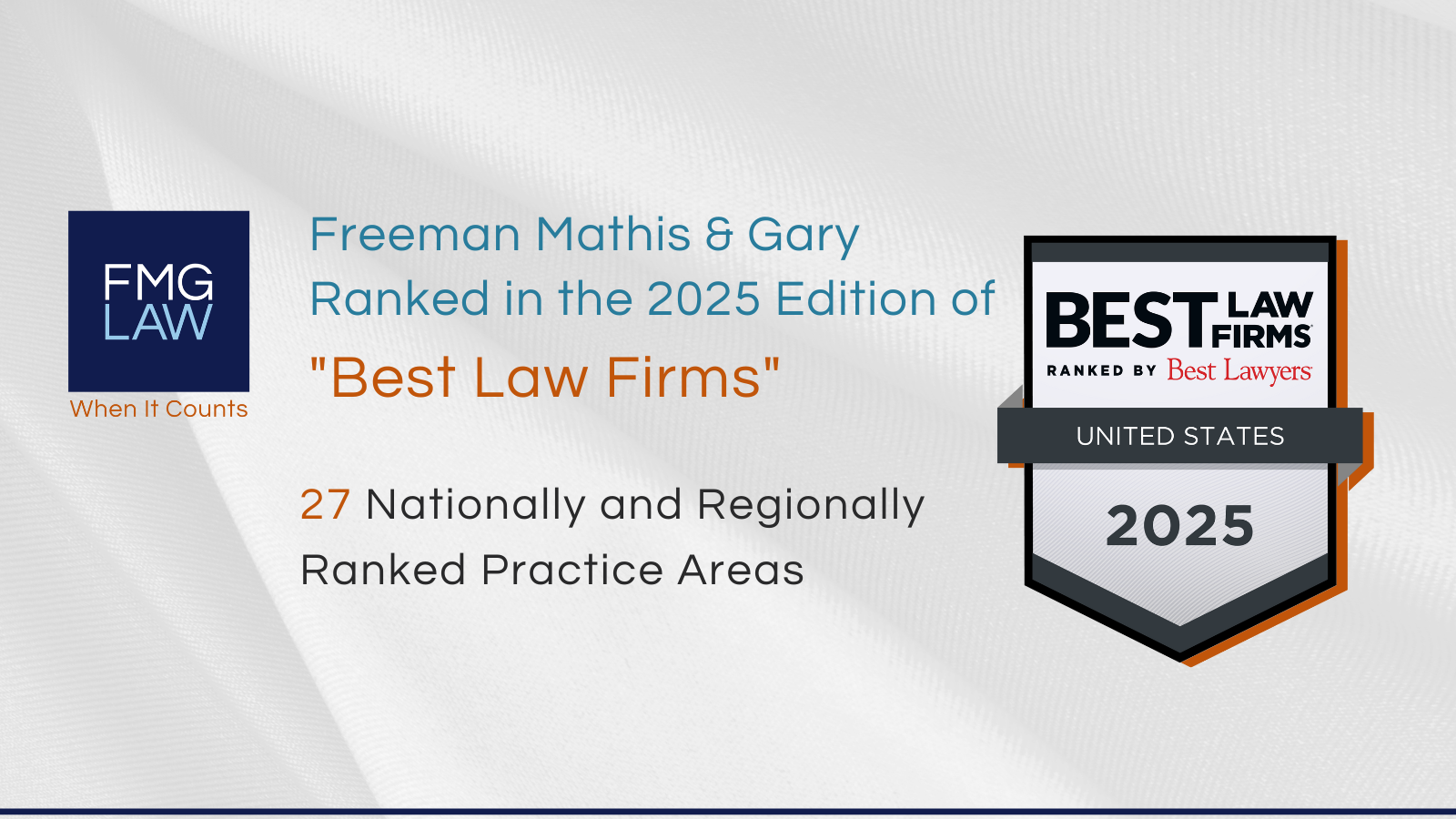Freeman Mathis & Gary LLP, Ranked by Best Law Firms® in 2025 - Freeman Mathis & Gary